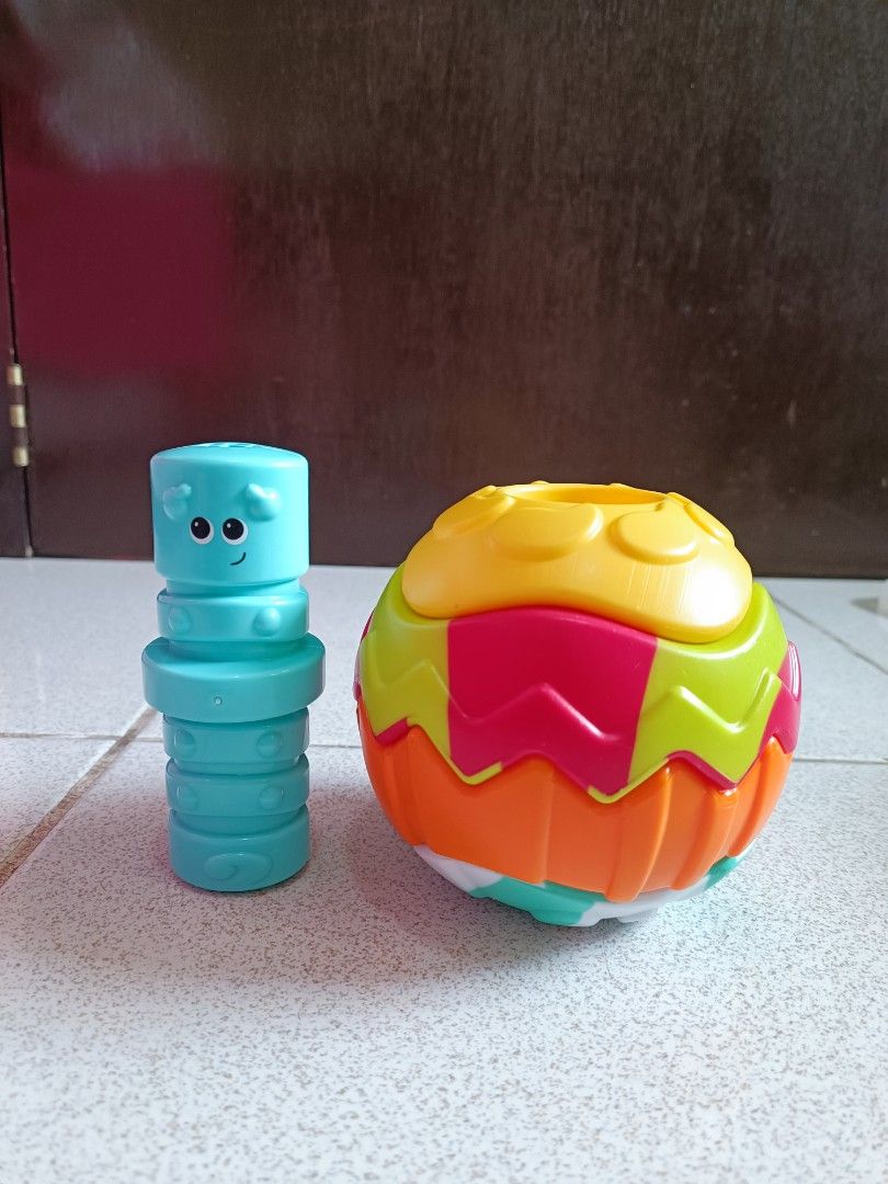 Blue Box 3 in 1 Puzzle Ball (Stacker, Ball, Rattle), Hobbies & Toys ...