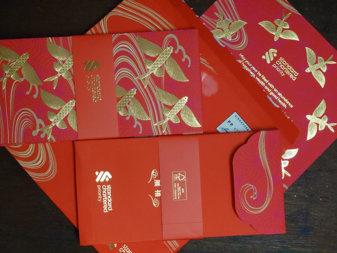 BNIP standard chartered red packets, Hobbies & Toys, Stationery & Craft ...