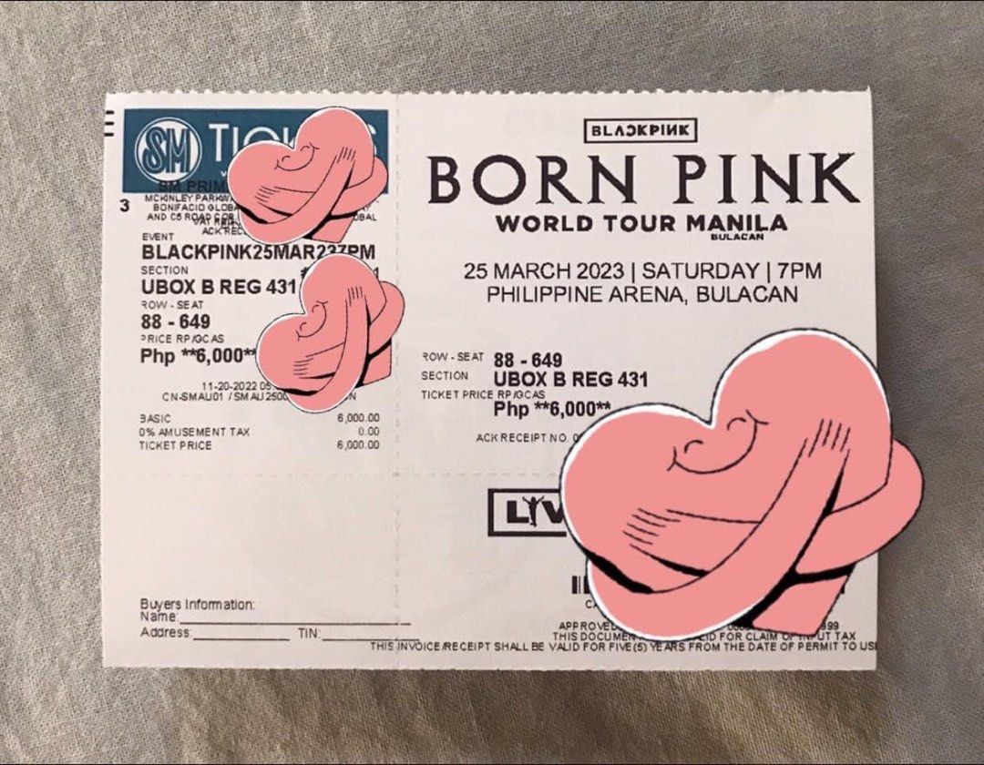 BORN PINK BlackPink UBB REGULAR Ticket, Tickets & Vouchers, Event ...