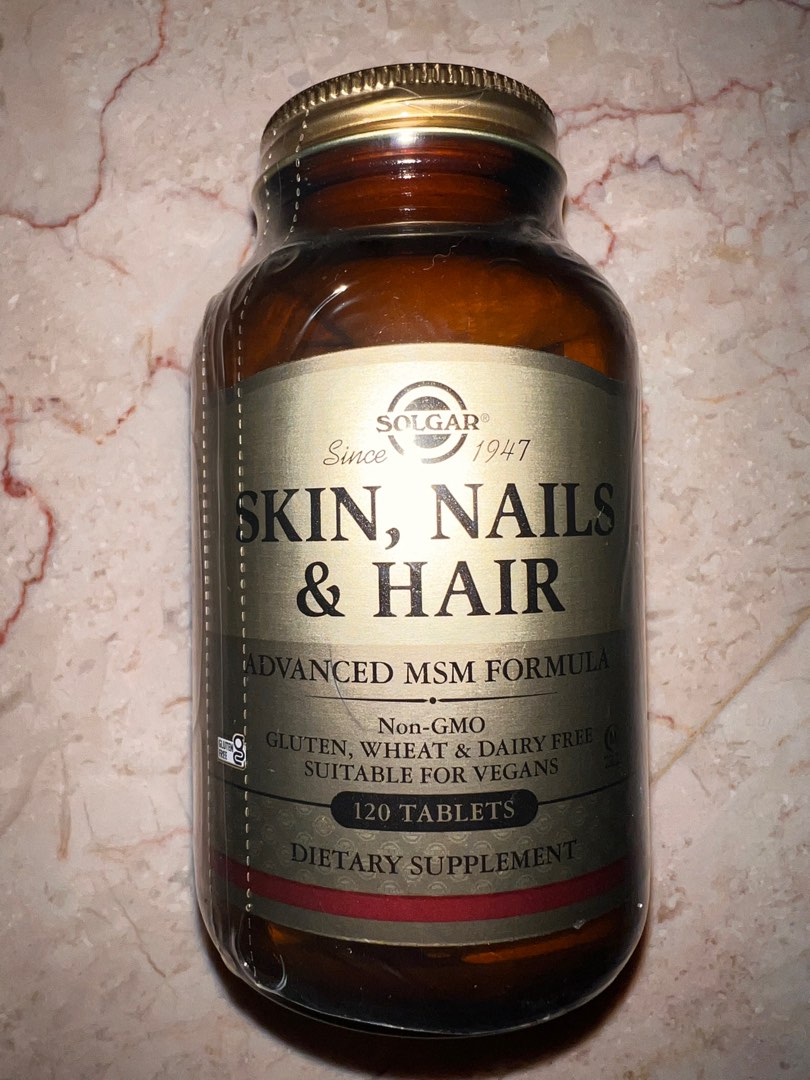 [Brand New] Solgar Skin Nail and Hair Adv. MSM Formula,120 tablets ...