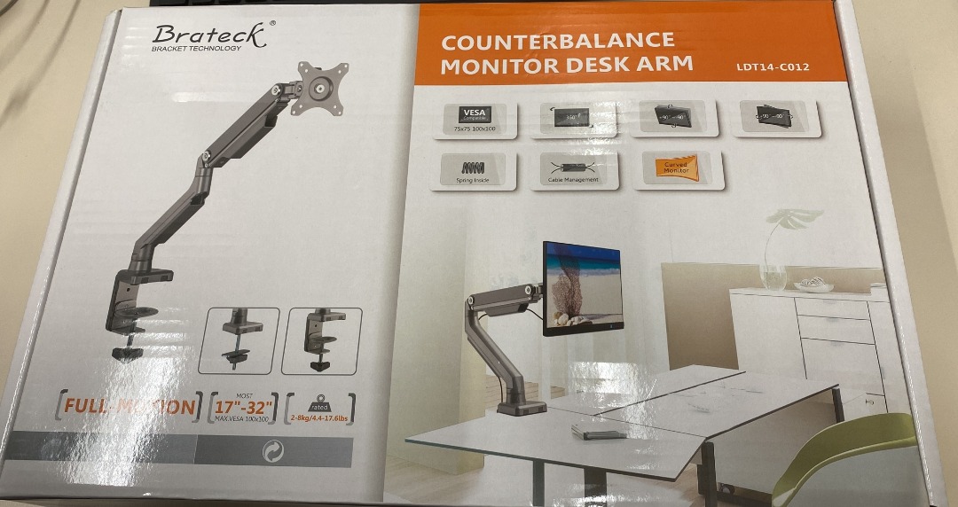 Brateck LDT14-C012 螢幕支架, 電腦＆科技, 電腦周邊及配件, 電腦周邊產品 - Carousell