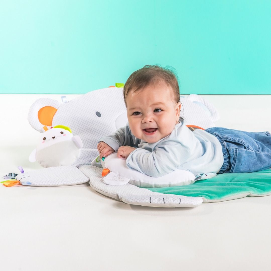 Bright Starts Tummy Time Prop Play Prop Mat - Polar Bear, Babies & Kids ...