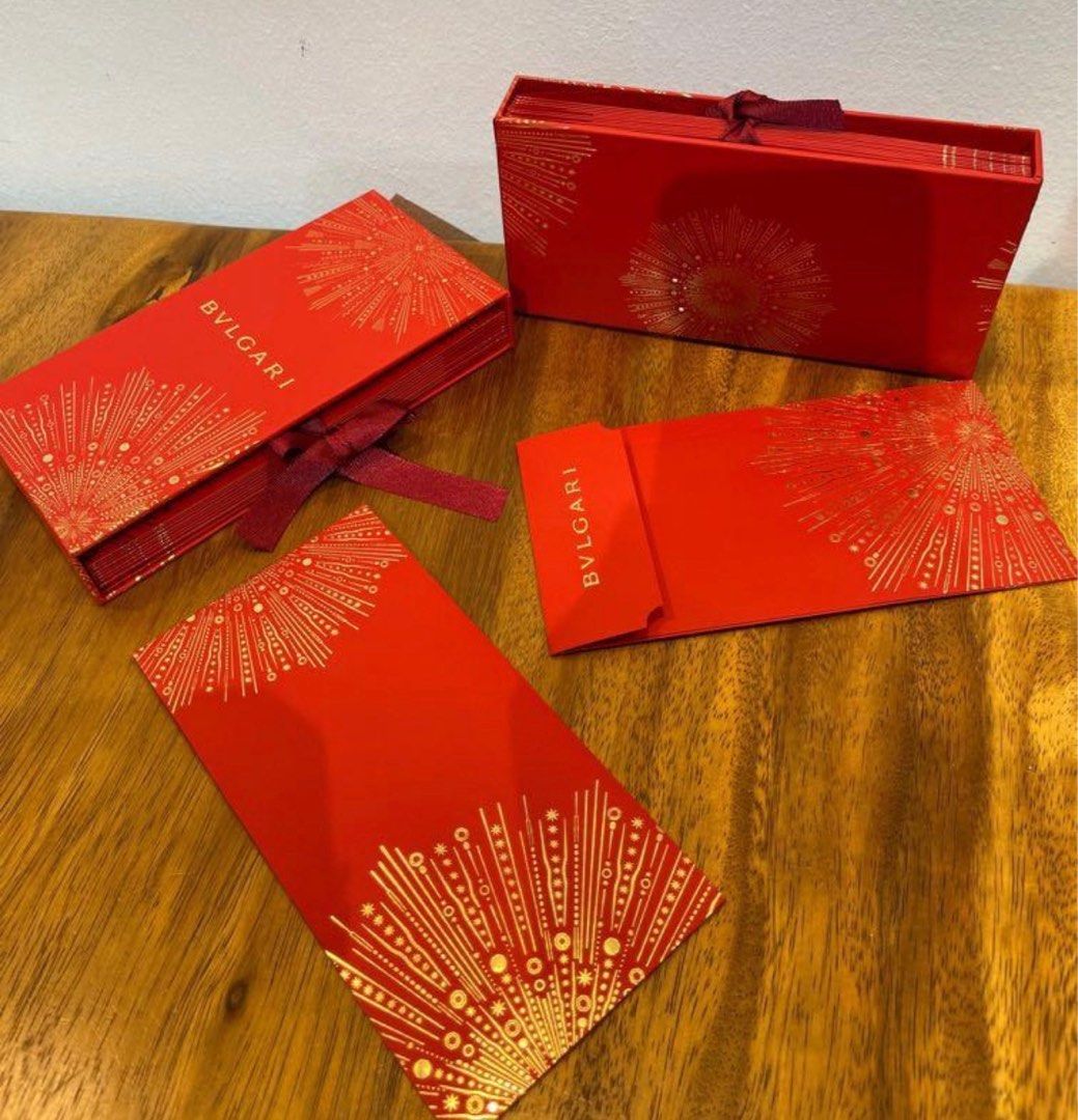 Bvlgari- red packets, Luxury, Accessories on Carousell