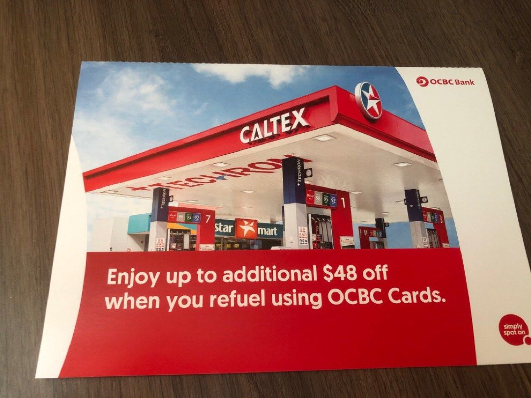 Caltex OCBC vouchers., Tickets & Vouchers, Vouchers on Carousell