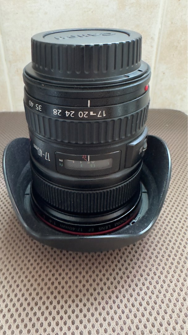 Canon Zoom Lens EF 17-40mm 1:4 L USM with lens hood, Photography, Lens ...