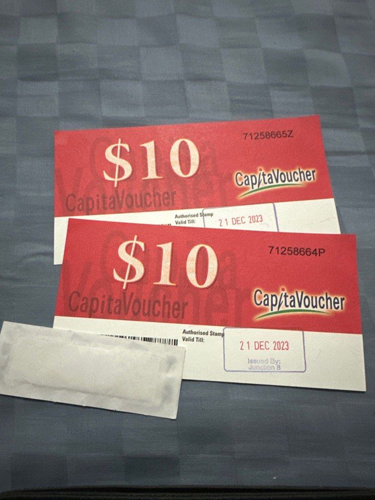 CapitaLand physical voucher $10x2, Tickets & Vouchers, Vouchers on ...