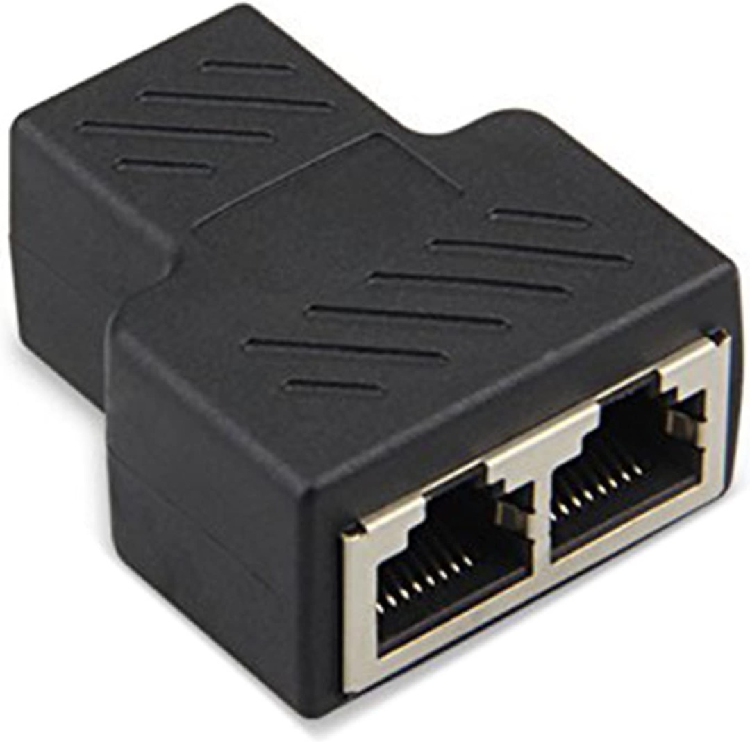 CERRXIAN RJ45 line switch adapter 1 to 2 dual female CAT 5 / CAT 6 LAN ...