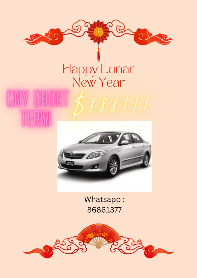 CNY Car Rental LAST UNIT, Cars, Car Rental on Carousell