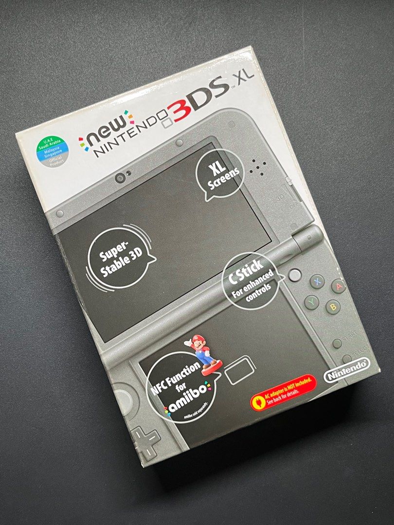 Nintendo New 3DS XL Metallic Black (EXTREME MINT) TN Screen | Not 2DS ...
