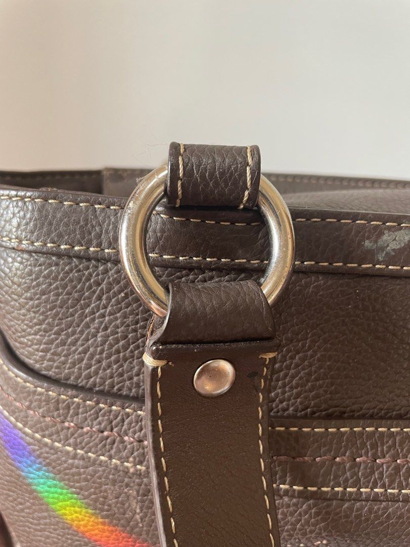 COACH Hamilton Brown Leather Bag, Luxury, Bags & Wallets on Carousell