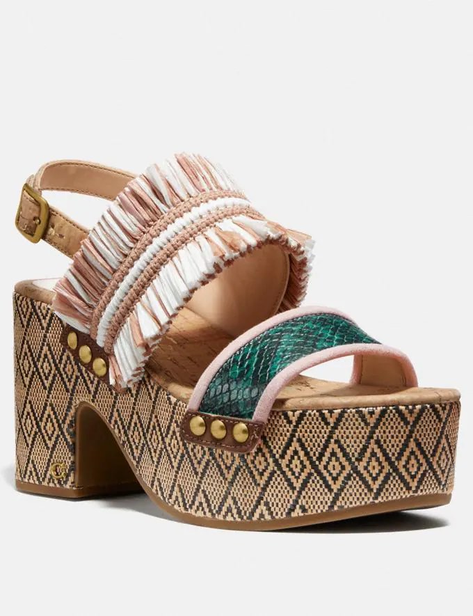 Coach Nita Raffia Sandal, Women's Fashion, Footwear, Sandals on Carousell