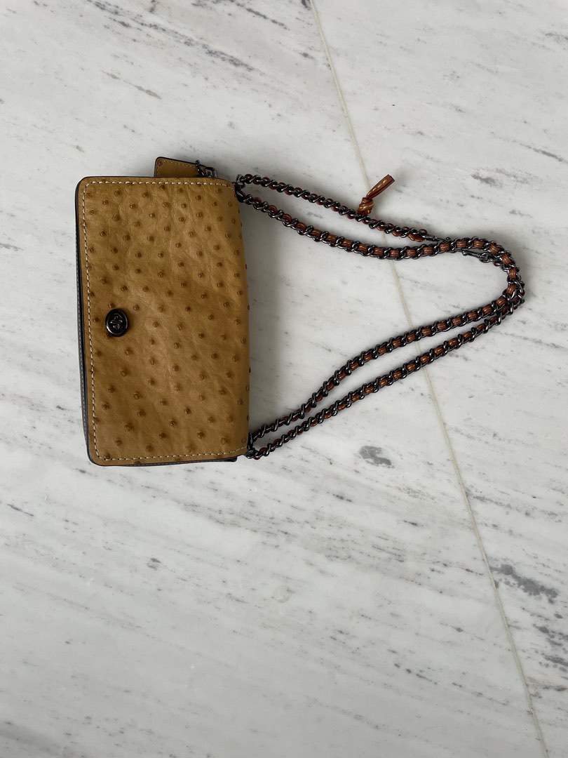 Coach Ostrich Leather Penny Purse, Luxury, Bags & Wallets on Carousell