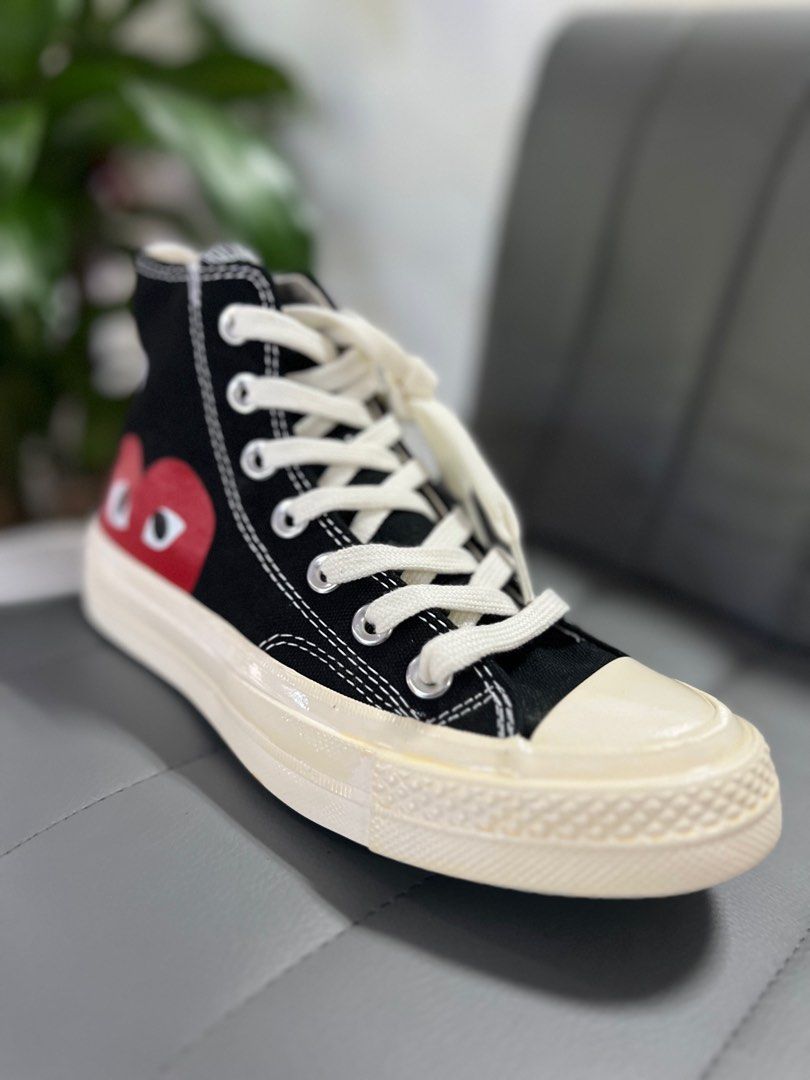 Converse x CDG high cut, Women's Fashion, Footwear, Sneakers on Carousell