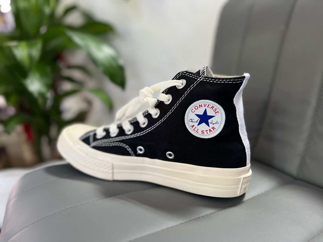Converse x CDG high cut, Women's Fashion, Footwear, Sneakers on Carousell