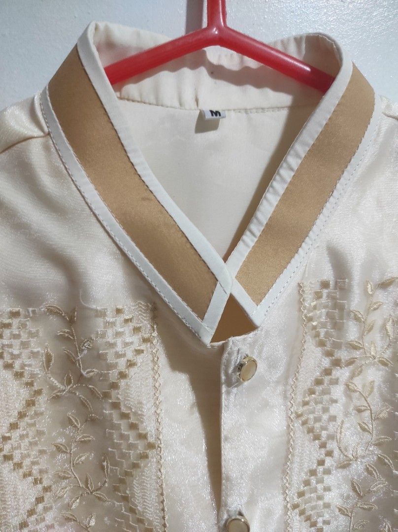 Cream Barong for Father/ Ninong (Wedding), Men's Fashion, Coats ...