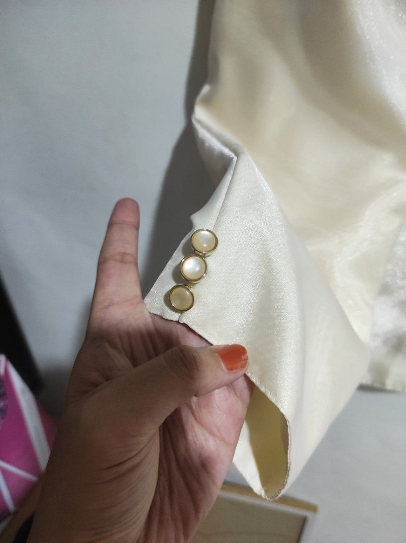 Cream Barong for Father/ Ninong (Wedding), Men's Fashion, Coats ...