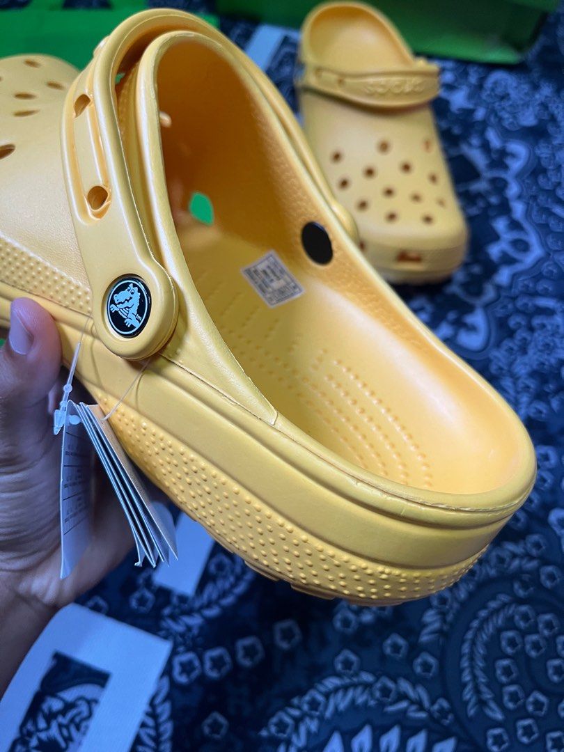 Crocs x drew yellow, Men's Fashion, Footwear, Sneakers on Carousell