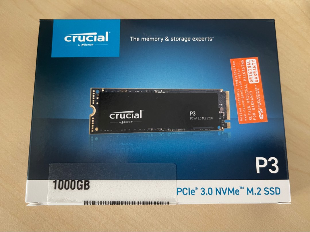 Crucial P3 1TB PCIe 3.0 NVMe M.2 2280 Internal SSD - 3500MB/s, CT1000P3SSD8, Computers & Tech ...