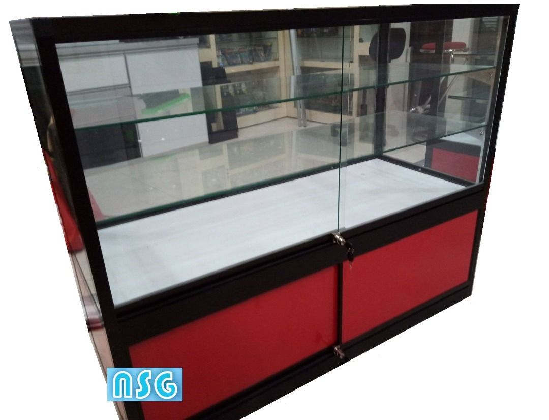 D1388 Aluminium Glass Display cabinet 48*39*16, Furniture & Home Living ...