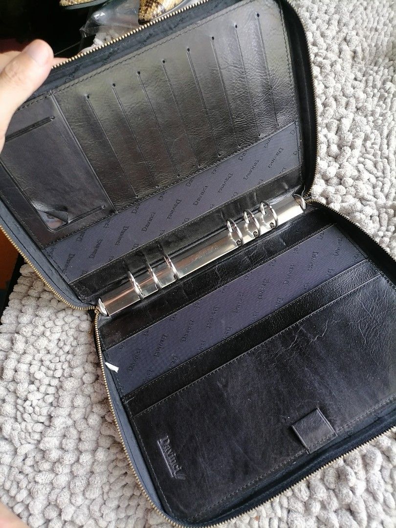 Da Vinci Zippered Binder - Genuine Leather Material, Men's Fashion ...