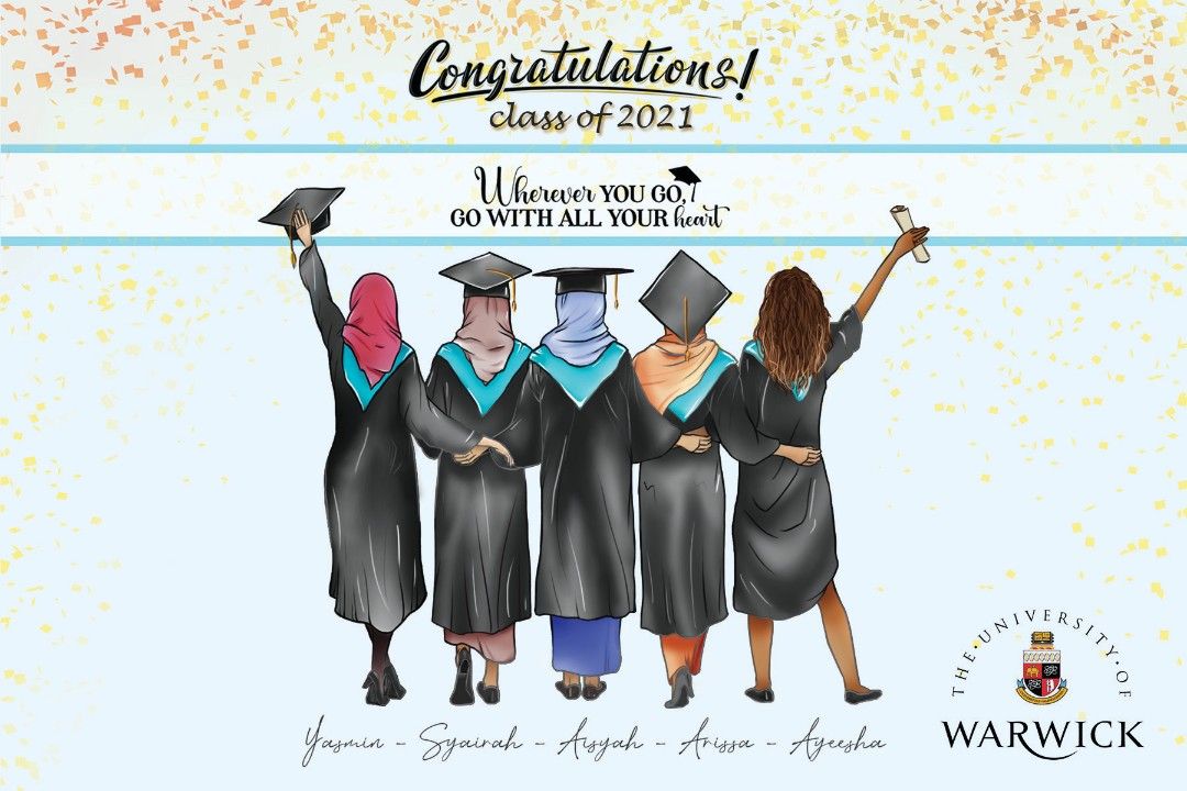 CUSTOM Digital Drawing Anniversary Convocation Graduation Birthday ...