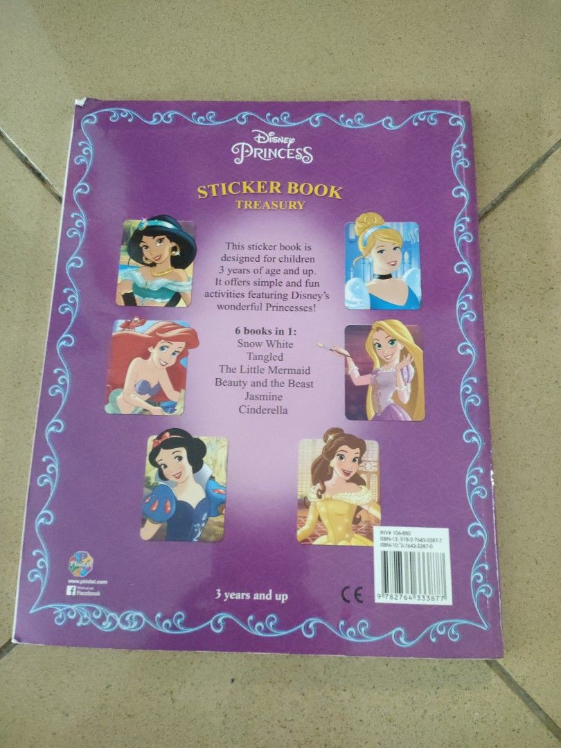 Disney Princess Sticker Book Treasury, Buku & Alat Tulis, Majalah ...