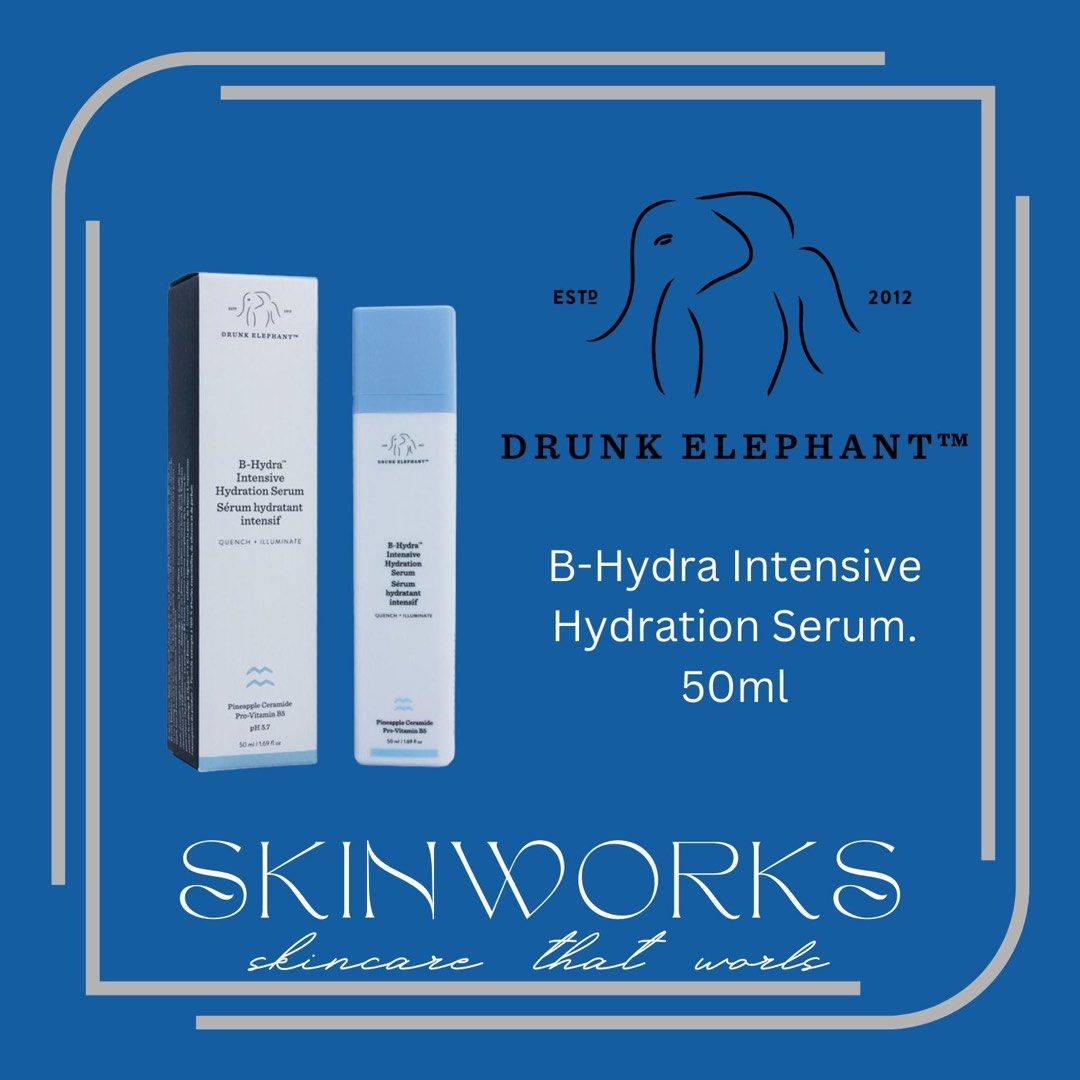 Drunk Elephant. B-Hydra Intensive Hydration Serum. 50, Beauty ...