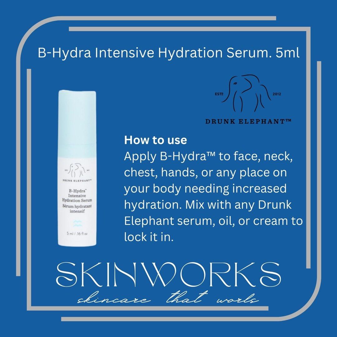 Drunk Elephant B-Hydra Intensive Hydration Serum 5ml, Beauty & Personal ...