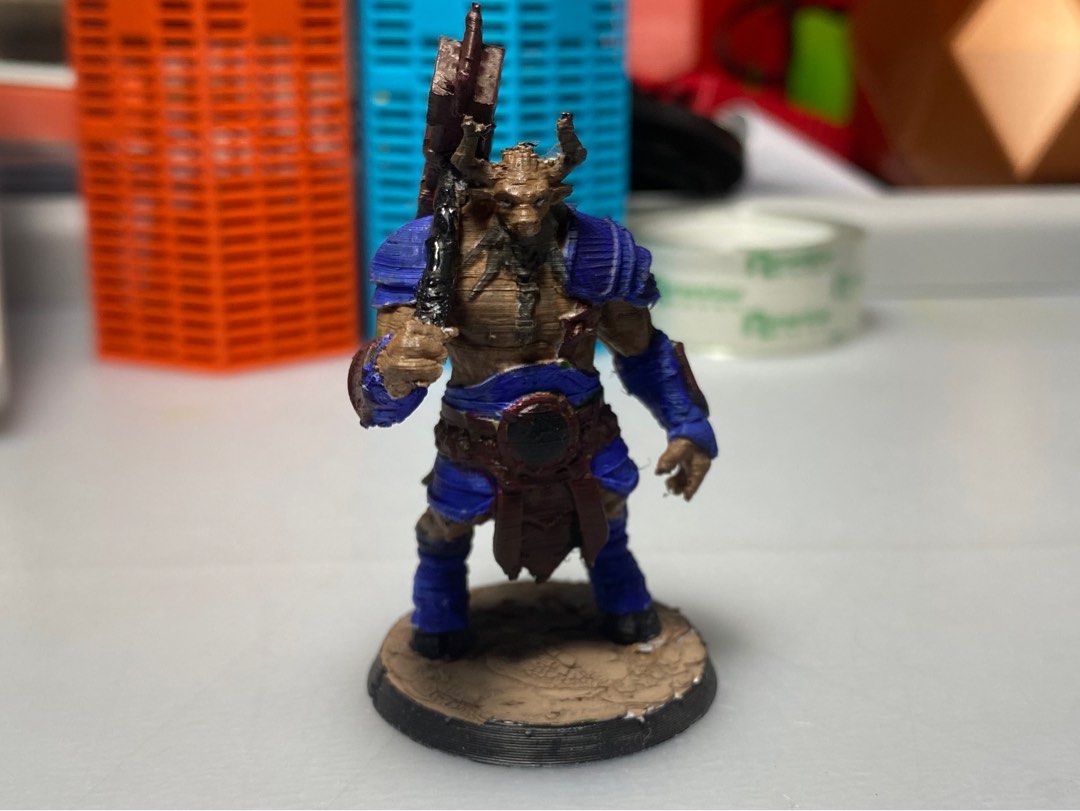 Dungeons and Dragons minotaur miniature mini monster mob dnd d&d 3D ...
