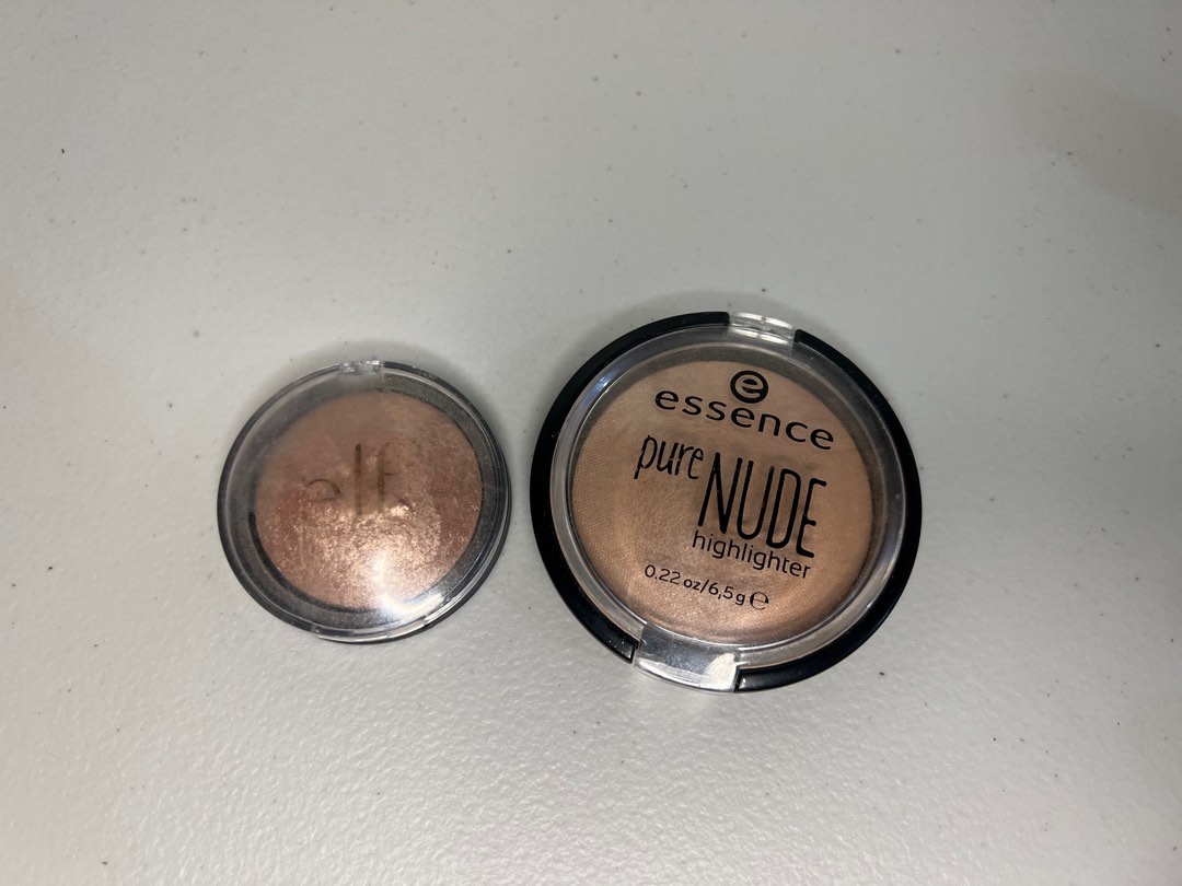 Elf Baked Highlighter & Essence Pure Nude Highlighter (Bundle), Beauty ...