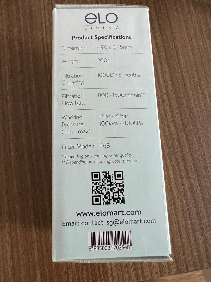 Elo living former Hyflux water filter cartridge refill, Furniture ...