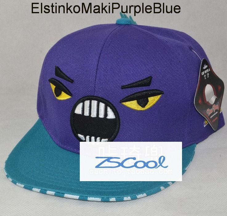 Elstinko Cap Maki Cookie Monster Kpop Town Hat Snapback Cute Comic ...