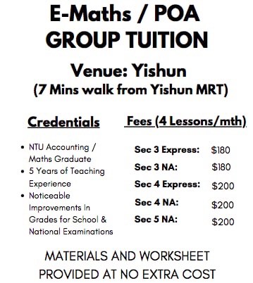 E-Maths / POA Group Tuition, Learning & Enrichment, Enrichment ...