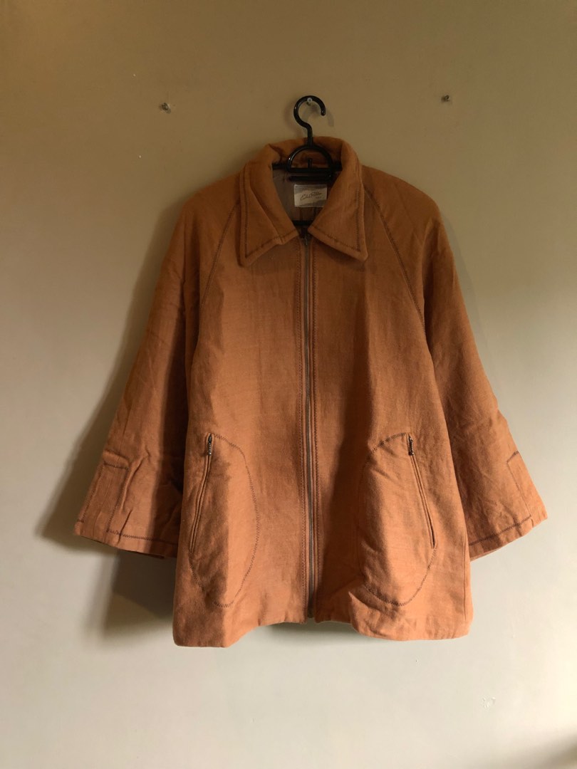 Emilio Rolla Burnt Orange Coat Jacket, Women's Fashion, Coats, Jackets ...