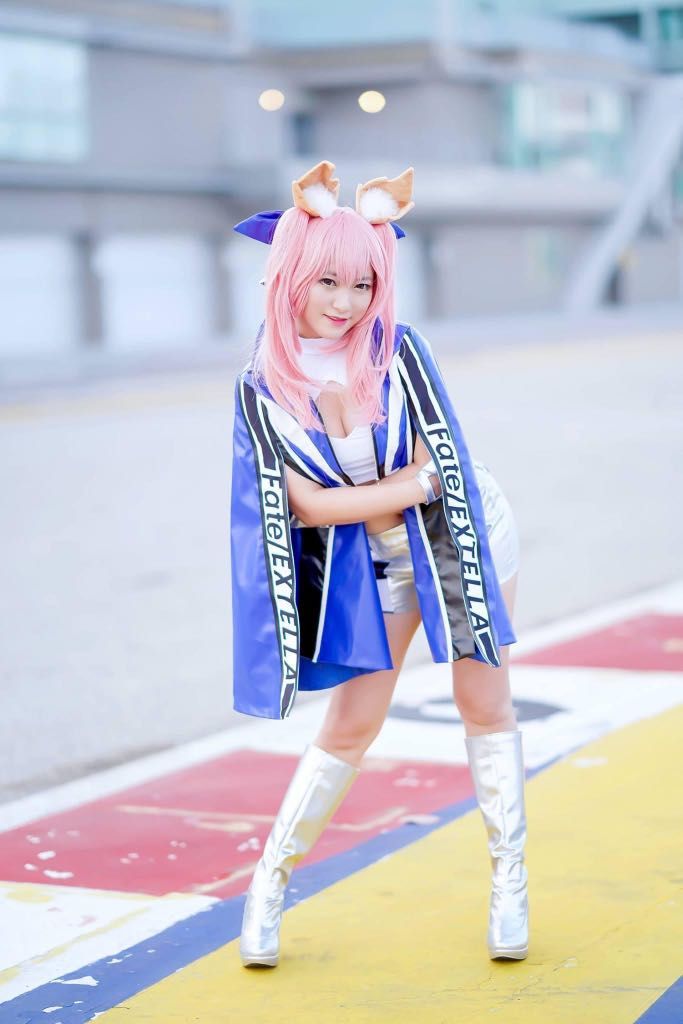 FGO Tamamo no Mae Queen Racer Cosplay, Hobbies & Toys, Memorabilia ...