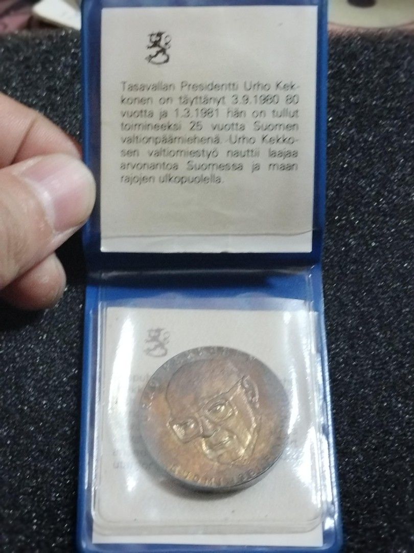 Finland 50 markkaa, 1981 80th Anniversary - Birth of President Urho Kekkonen SILVER COIN ...
