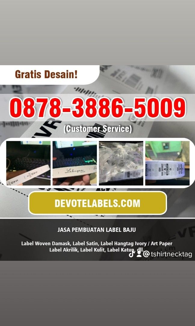 FREE DESAIN 087838865009 Bikin Buat Label Baju di Lamongan, Jasa ...
