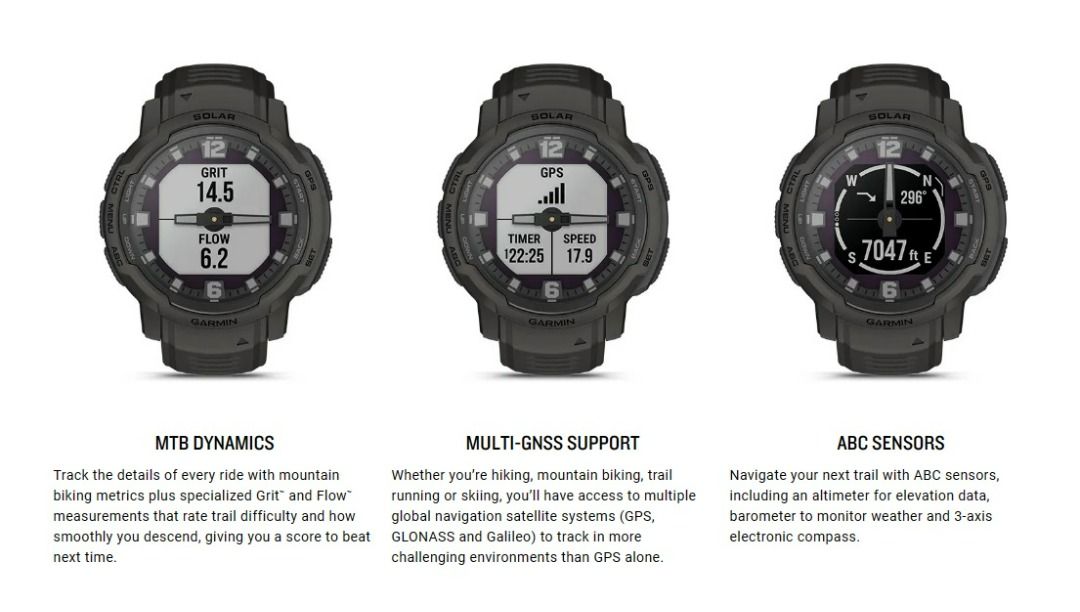 Garmin Instinct Crossover - Standard Edition / Solar Edition (45mm ...