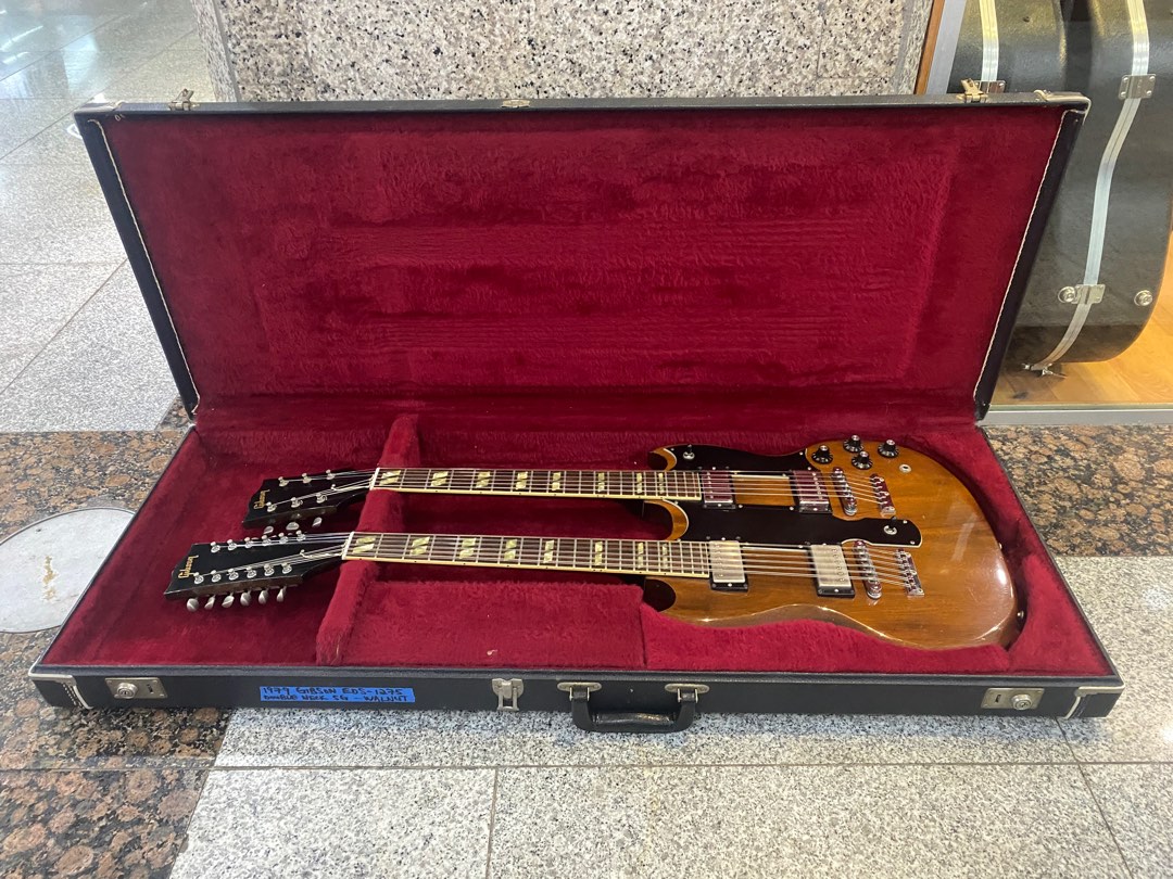 Gibson EDS-1275 Double Neck SG Walnut 1979 USA Electric Guitar Rare ...