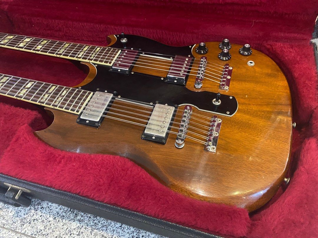 Gibson EDS-1275 Double Neck SG Walnut 1979 USA Electric Guitar Rare ...