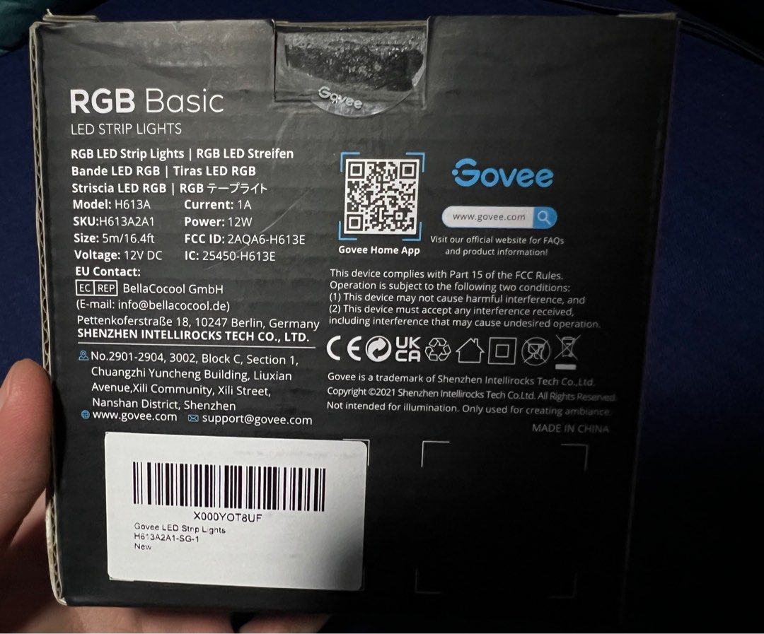Govee RGB Basic 5m Led Light Strip, Furniture & Home Living, Lighting ...