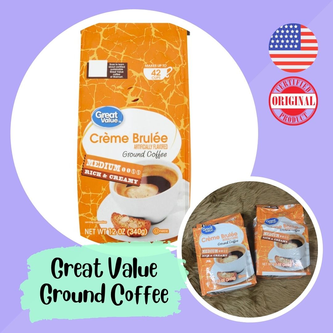Great Value Flavored Ground Coffee 340 g Creme Brulee French Vanilla ...