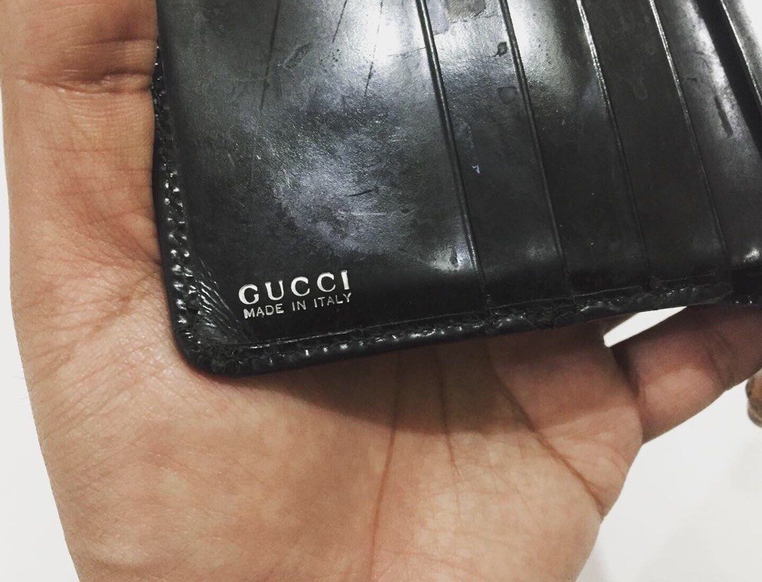 Gucci Bamboo double sided wallet, Luxury, Bags & Wallets on Carousell