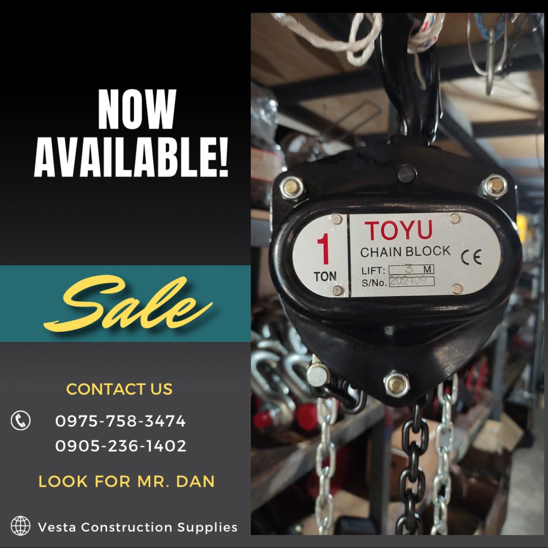 Heavy Duty Chain Block, Commercial & Industrial, Construction ...