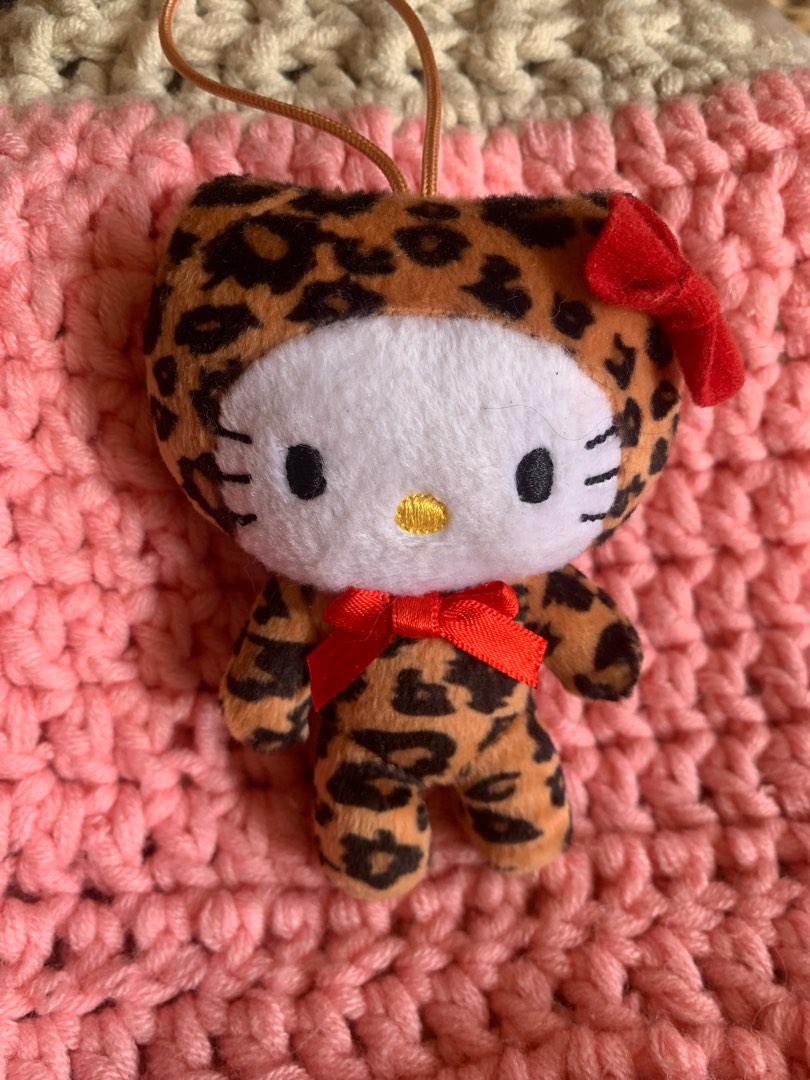 Hello Kitty Animal Print Mcdo Mascot with Strap, Hobbies & Toys, Toys ...
