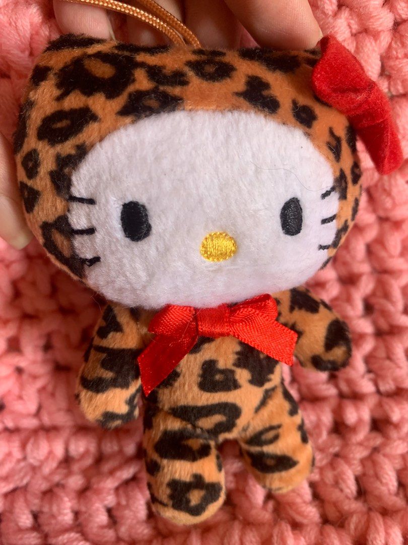 Hello Kitty Animal Print Mcdo Mascot with Strap, Hobbies & Toys, Toys ...