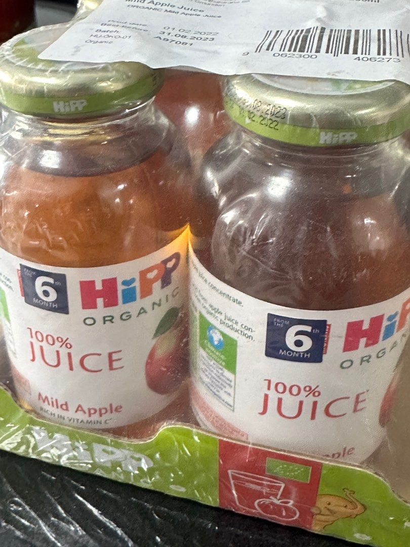 Hipp Organic Mild Apple Juice 200g (4-pack), Babies & Kids, Nursing & Feeding, Weaning & Toddler ...