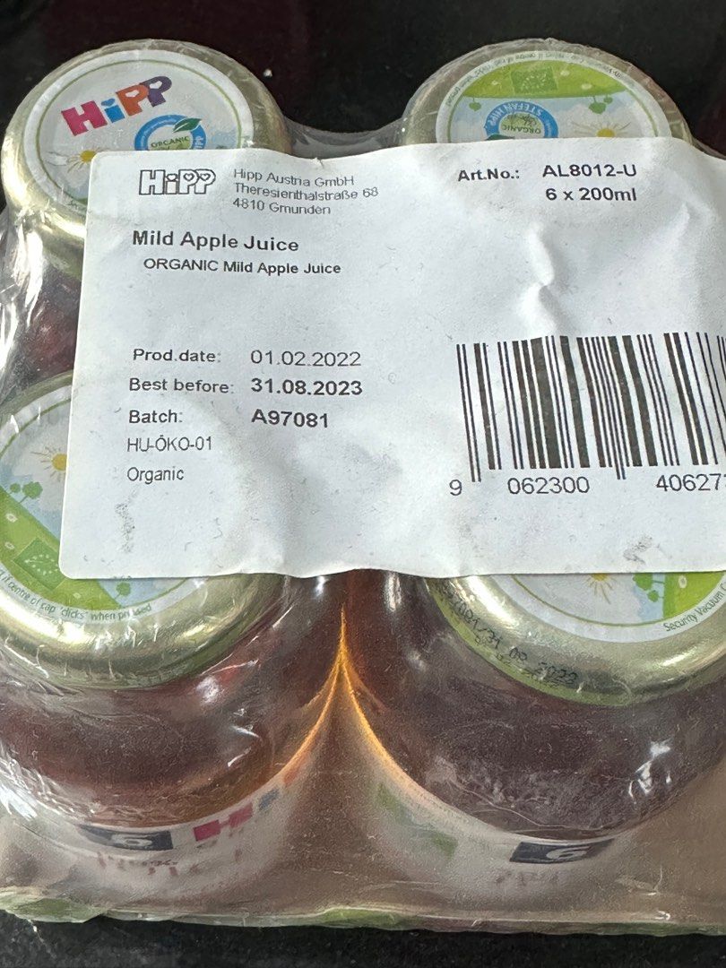 Hipp Organic Mild Apple Juice 200g (4-pack), Babies & Kids, Nursing & Feeding, Weaning & Toddler ...