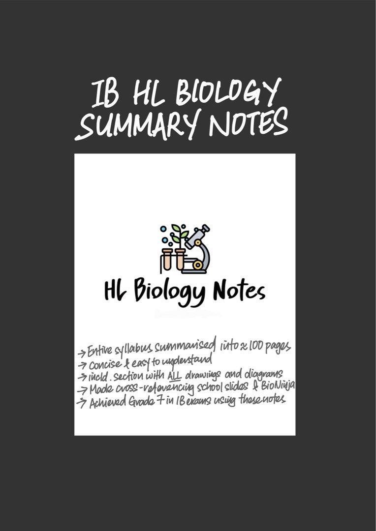 HL IB Bio Notes, Hobbies & Toys, Books & Magazines, Assessment Books on ...