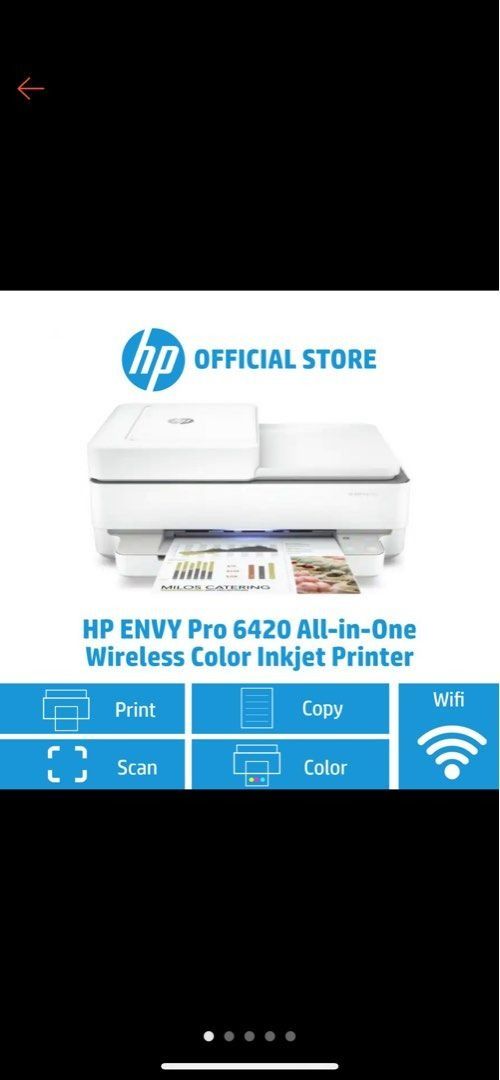 HP ENVY Pro 6420 All-in-One Wireless Color Inkjet Printer / Print, Scan ...